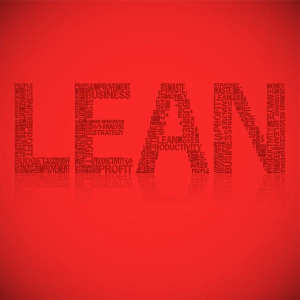 Abstract typography background with heading Lean — Stock Vector ...