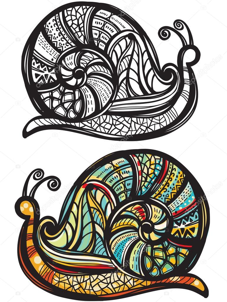 Abstract Images Of Snails And Tails