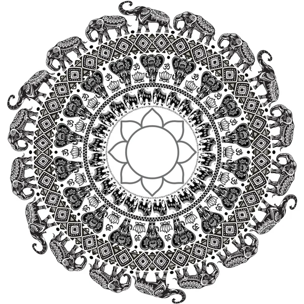 Elephant mandala Stock Vectors, Royalty Free Elephant mandala ...