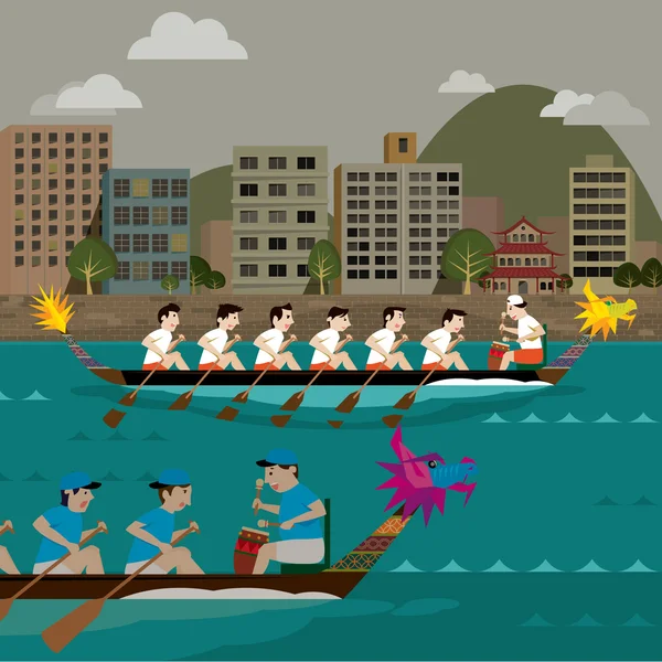 Dragon boat racing Vector Art Stock Images | Depositphotos