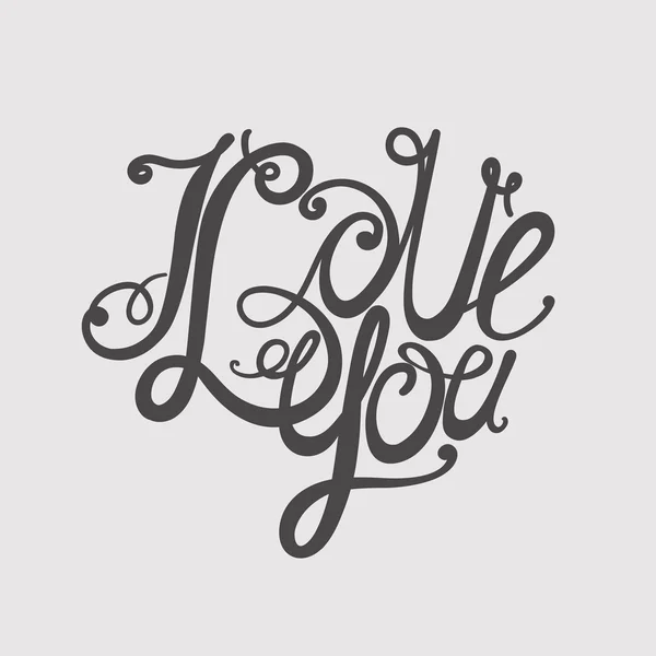 Lettering "I love you." — Stock Vector © AlfaOlga #97028562