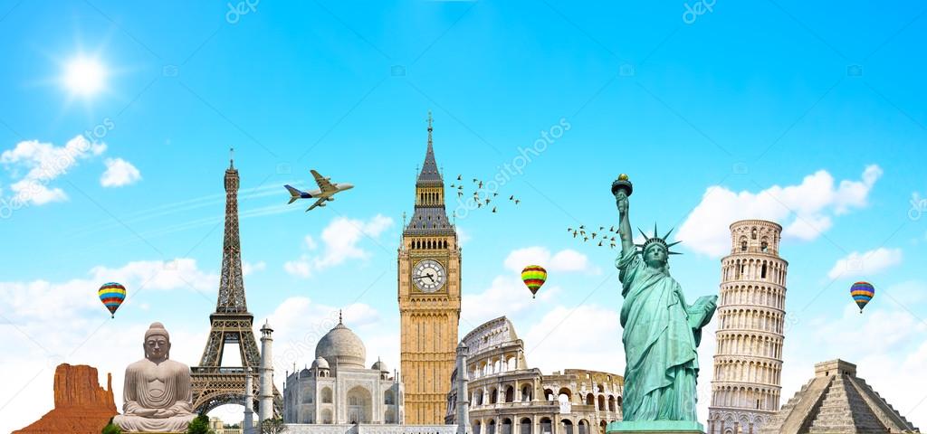 Famous monuments of the world — Stock Photo © sdecoret #101955372