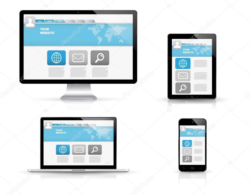 Modern digital tech device collection — Stock Photo © sdecoret #105511650