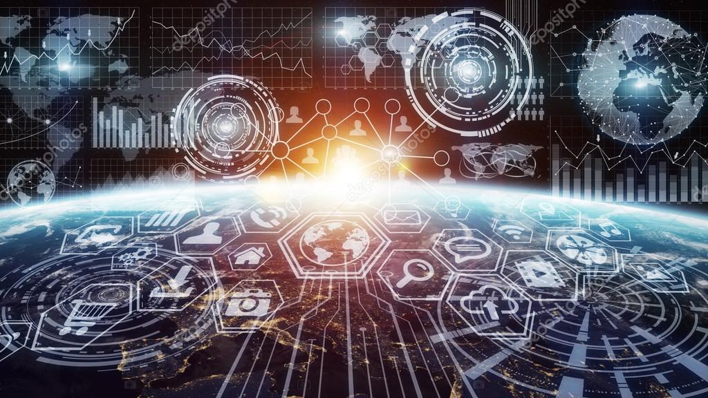 Global network and information connection Stock Photo by ©sdecoret ...