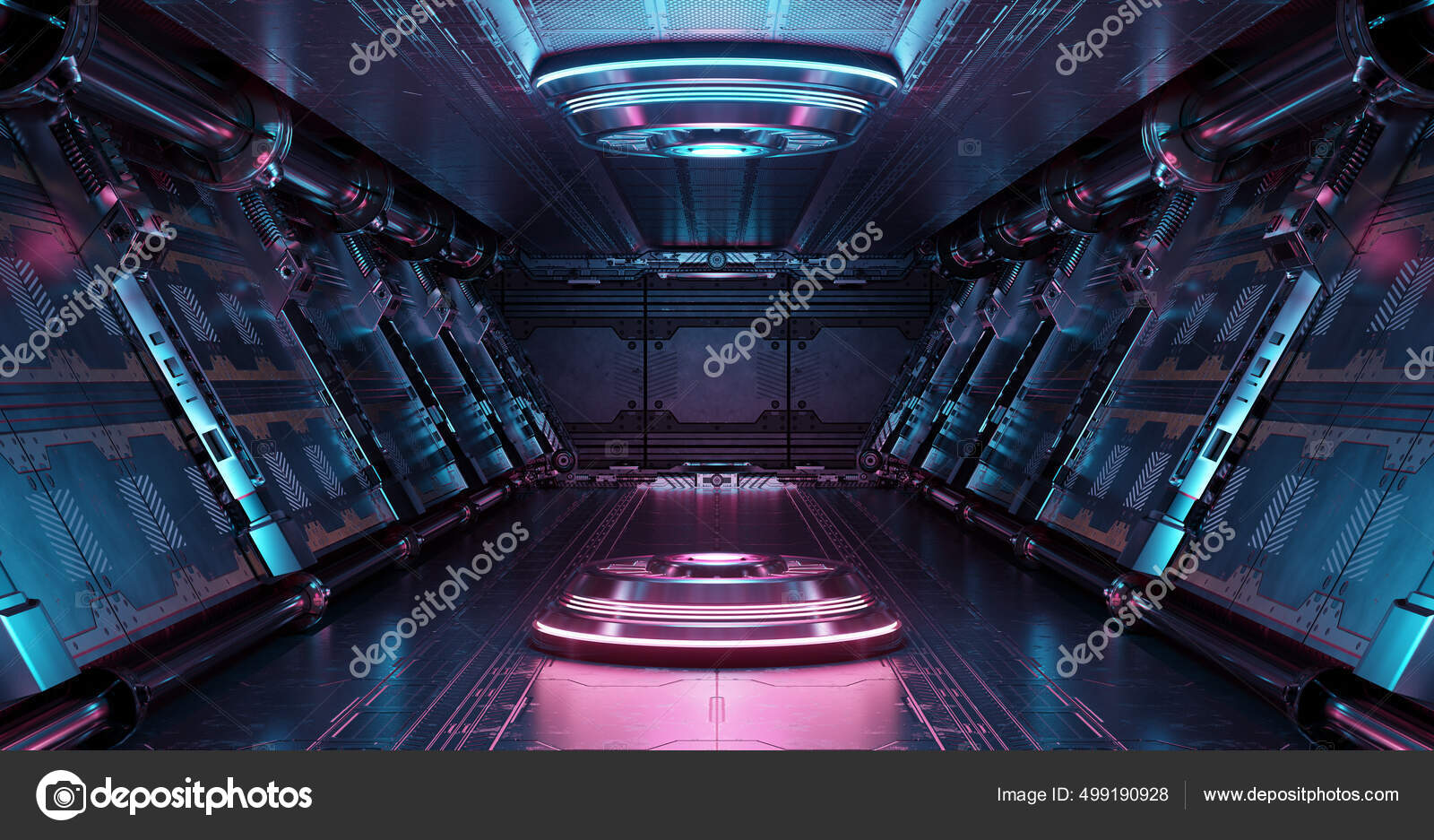 Interior Futurista Da Estacao Espacial Imagem Gratuita: Interior