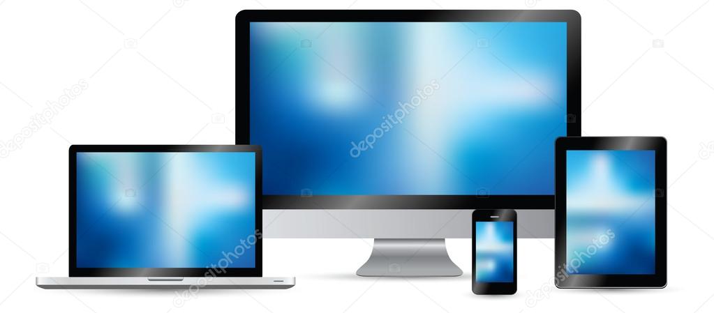 Modern digital computer screen — Stock Photo © sdecoret #53304939