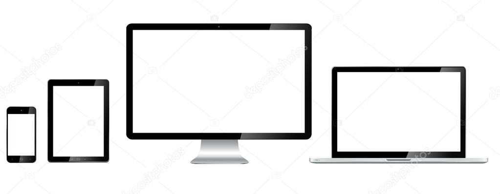 Modern digital tech device collection — Stock Photo © sdecoret #75940931