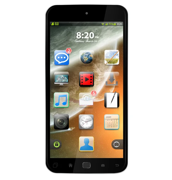 Collection of modern touchscreen smartphones — Stock Photo © scanrail ...