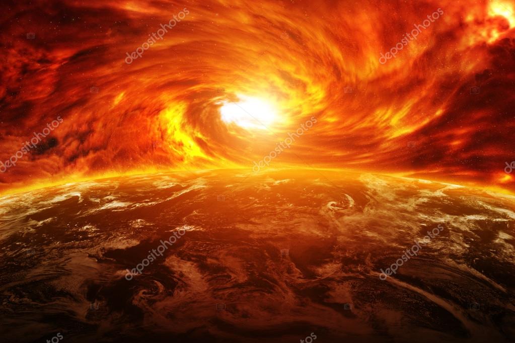 Sunrise over planet Earth in space — Stock Photo © sdecoret #91357714