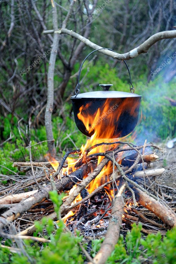 Cooking in the nature Stock Photo by ©VolodymyrBur 79032552
