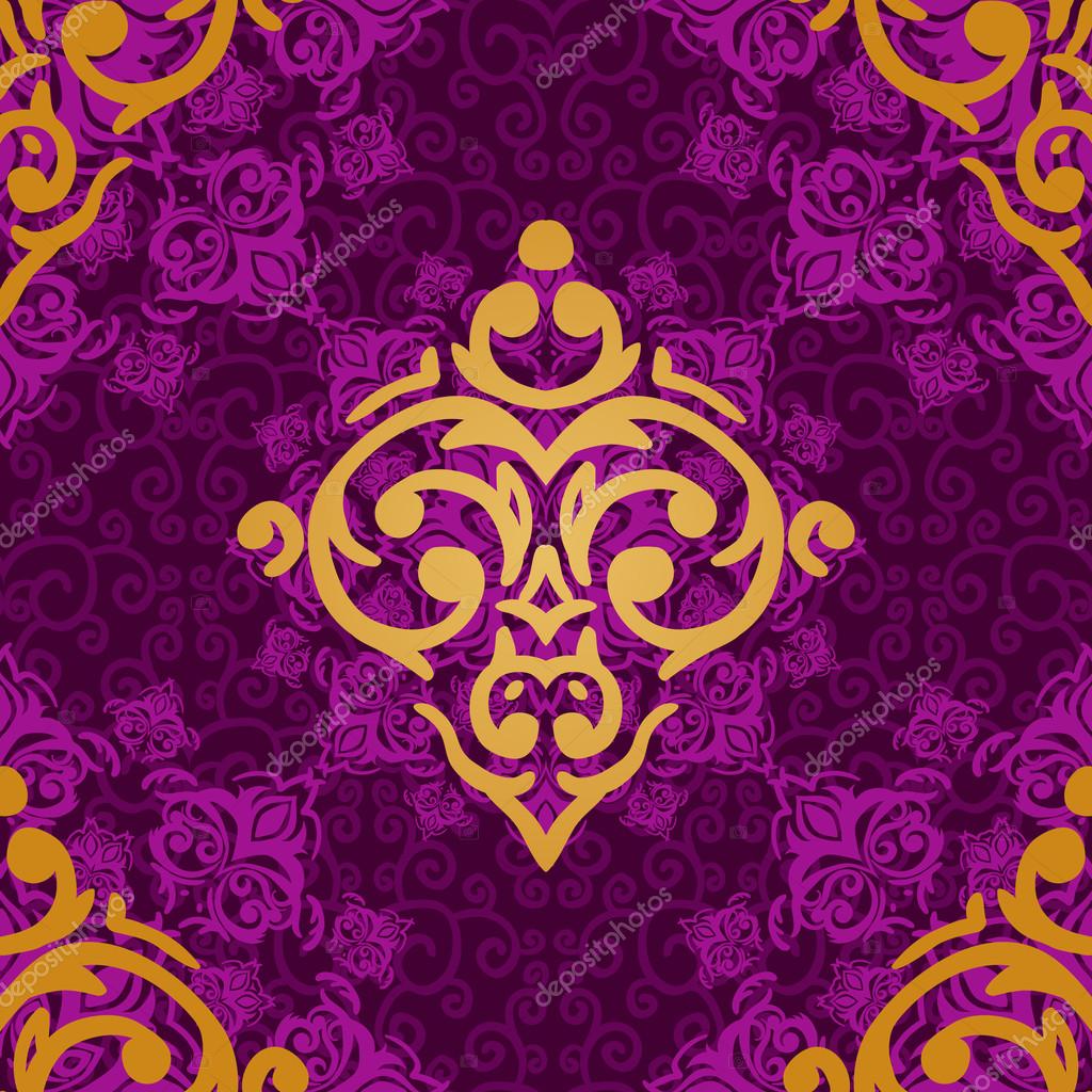 Baroque damask luxury background Stock Vector by ©alenarozova 62693211