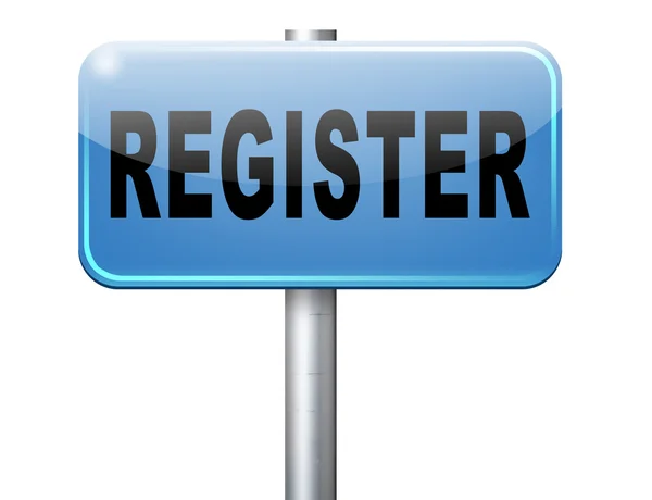 Register here sign Stock Photo by ©kikkerdirk 33666849