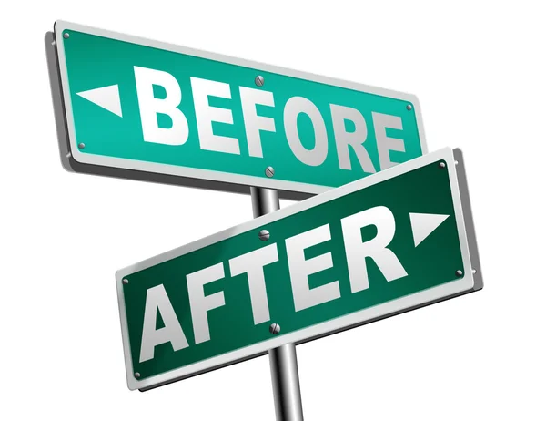 Before or after sign — Stock Photo © kikkerdirk #73976543