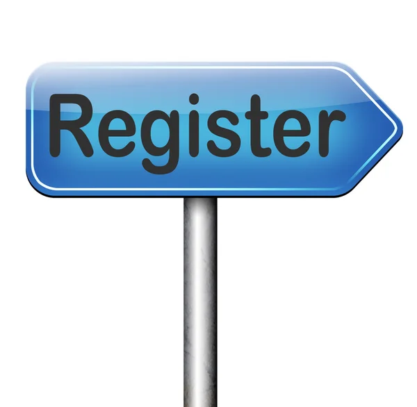 Register here sign — Stock Photo © kikkerdirk #33666849