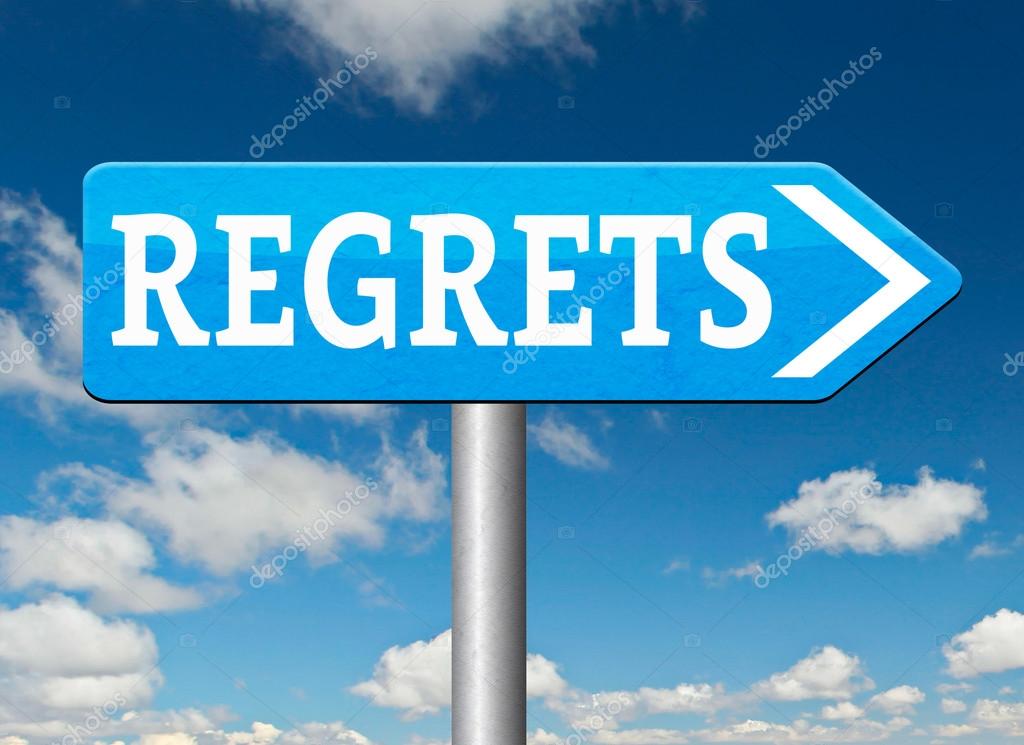 Regrets sign Stock Photo by ©kikkerdirk 57215183