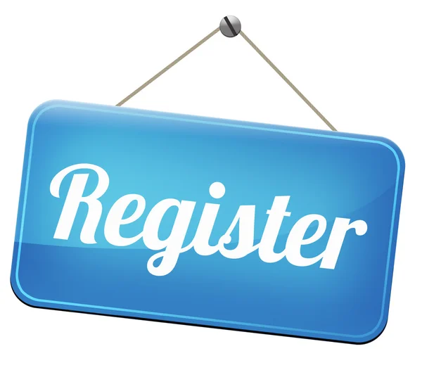 Register here sign Stock Photo by ©kikkerdirk 33666849