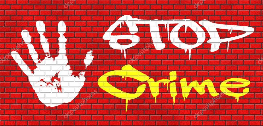 Stop crime sign — Stock Photo © kikkerdirk #66167355