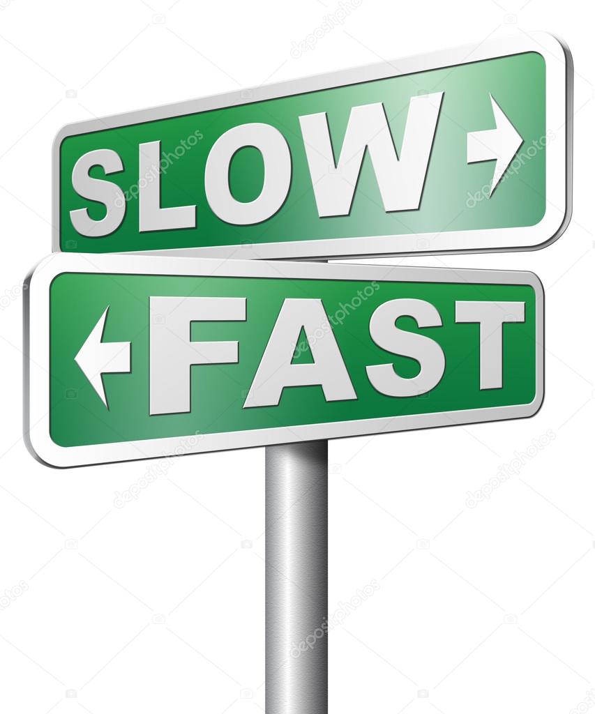 Fast or slow sign — Stock Photo © kikkerdirk #73976771