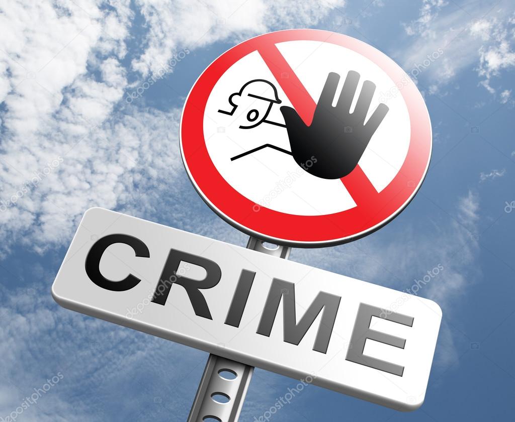 Stop crime sign — Stock Photo © kikkerdirk #73976987