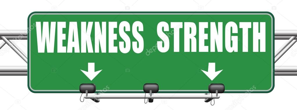 Strength or weakness sign Stock Photo by ©kikkerdirk 76452125