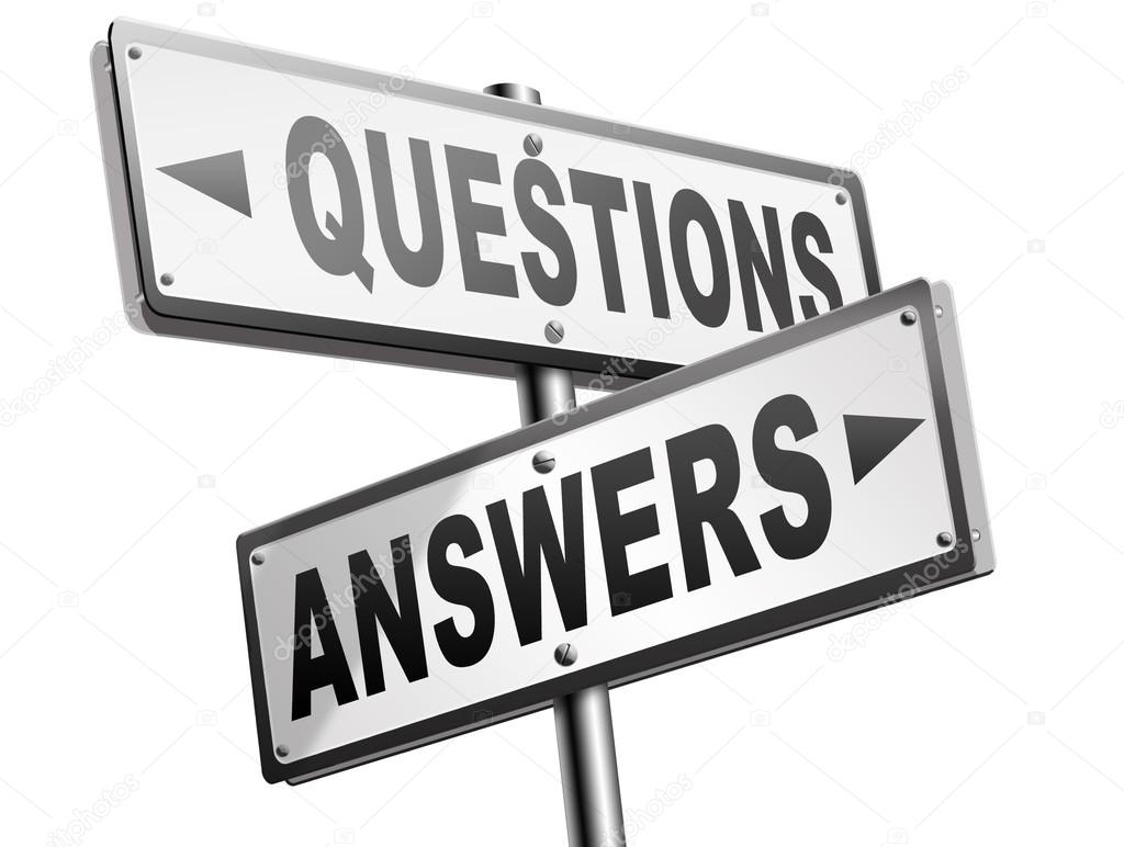 Answers questions road sign Stock Photo by ©kikkerdirk 79364836