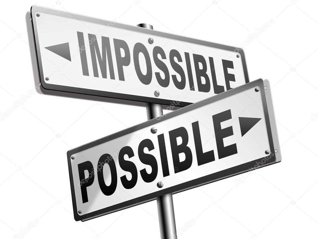 Possible or impossible arrow sign Stock Photo by ©kikkerdirk 79370214