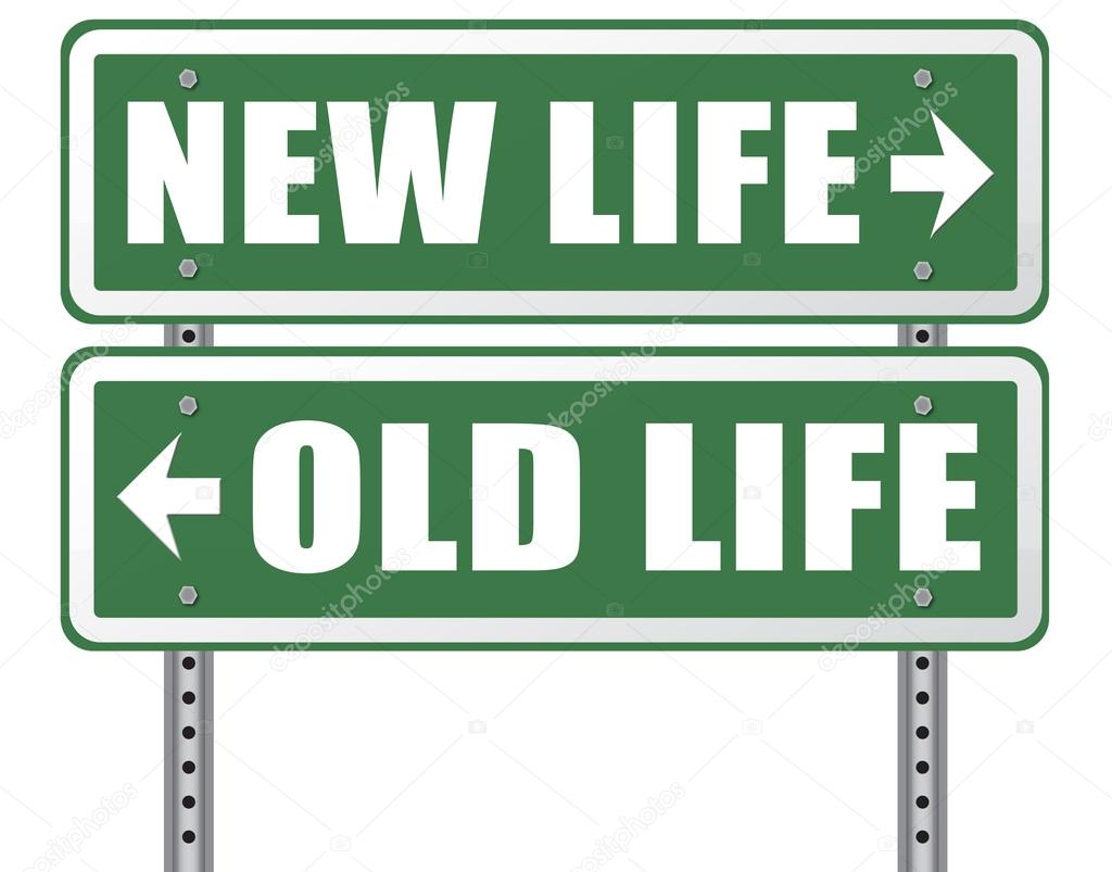 New or old life arrow sign Stock Photo by ©kikkerdirk 79370906