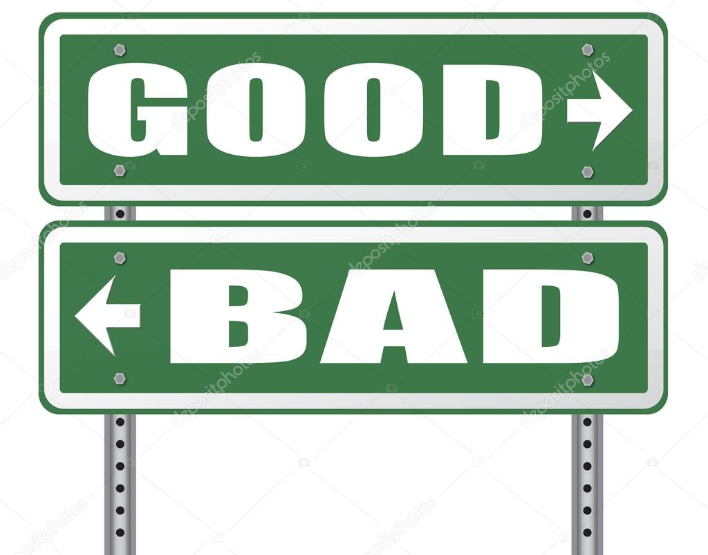 Good or bad road sign — Stock Photo © kikkerdirk #79371340