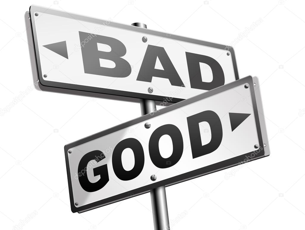 Good or bad road sign — Stock Photo © kikkerdirk #79374856