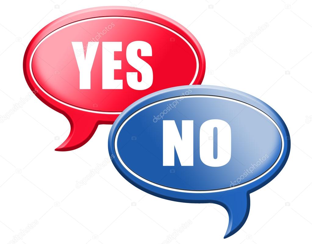 Bulles d'expression oui ou non image libre de droit par kikkerdirk ...