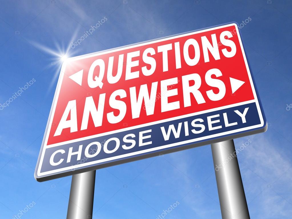 Answers questions road sign — Stock Photo © kikkerdirk #82387184
