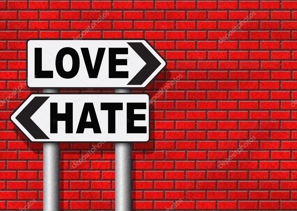 Love or hate sign — Stock Photo © kikkerdirk #86247652