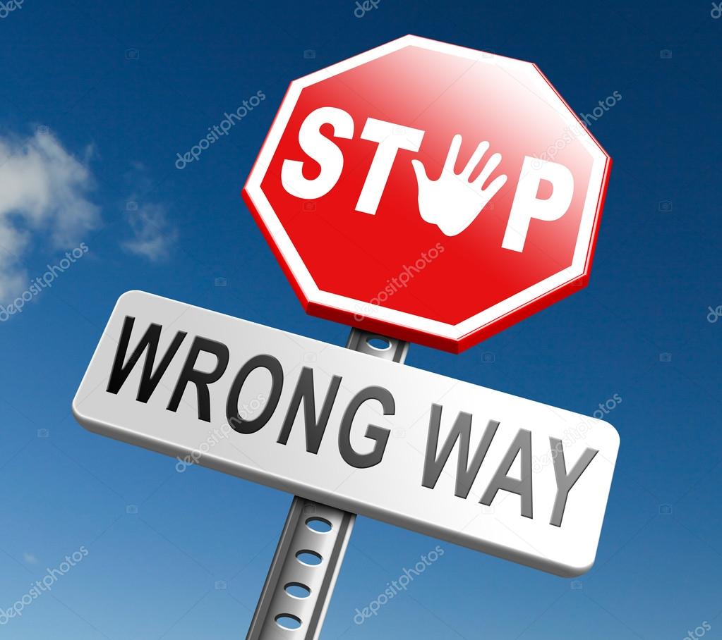 Wrong way sign — Stock Photo © kikkerdirk #86249276