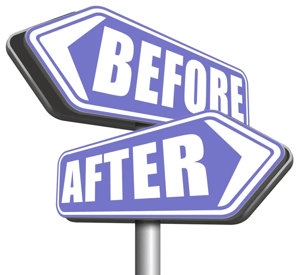 Before or after sign — Stock Photo © kikkerdirk #73976543