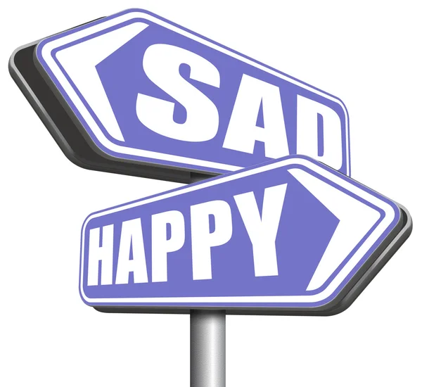 Happy or sad road sign — Stock Photo © kikkerdirk #127768058