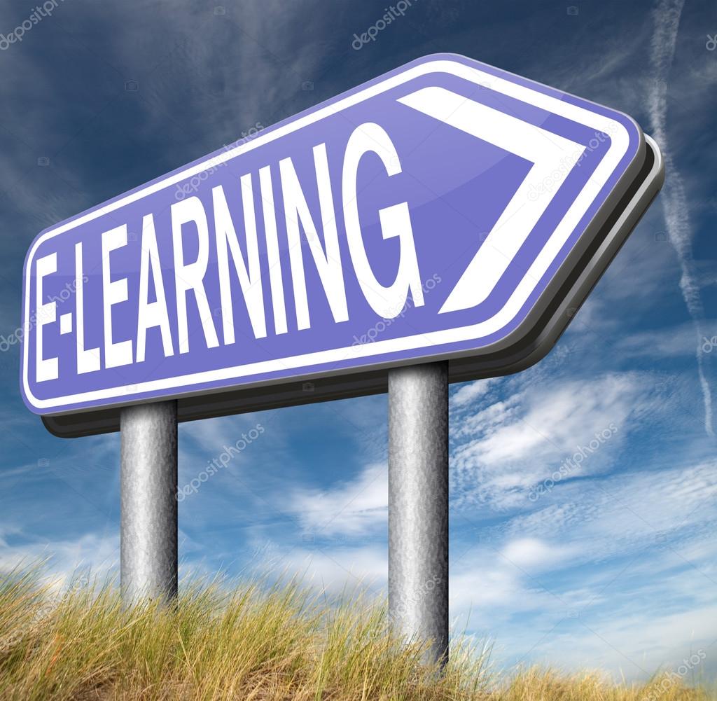 E-learning arrow sign — Stock Photo © kikkerdirk #91054308