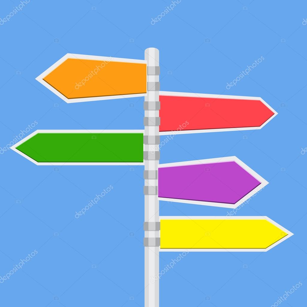Vision Future Direction Road Sign Stock Vector