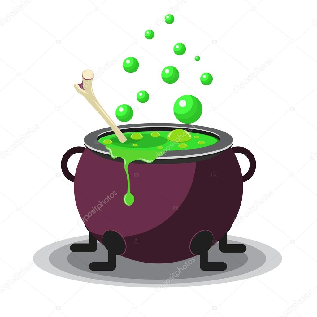 Halloween cauldron vector illustration. Stock Vector Image by ...