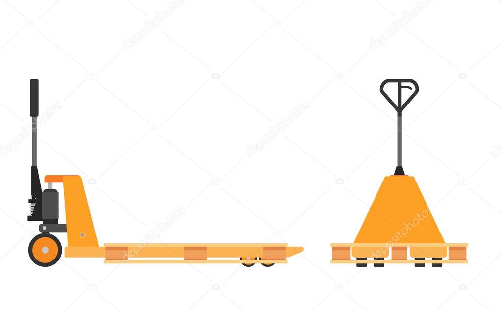 Levantamiento de paletas de mano aislado en blanco. Vector de Stock de ...