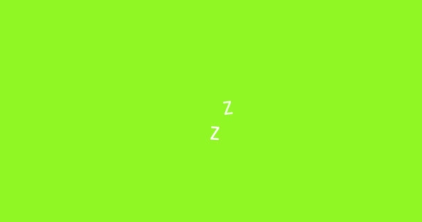 Sleeping zzz on green screen background — Stock Video © drogatnev ...