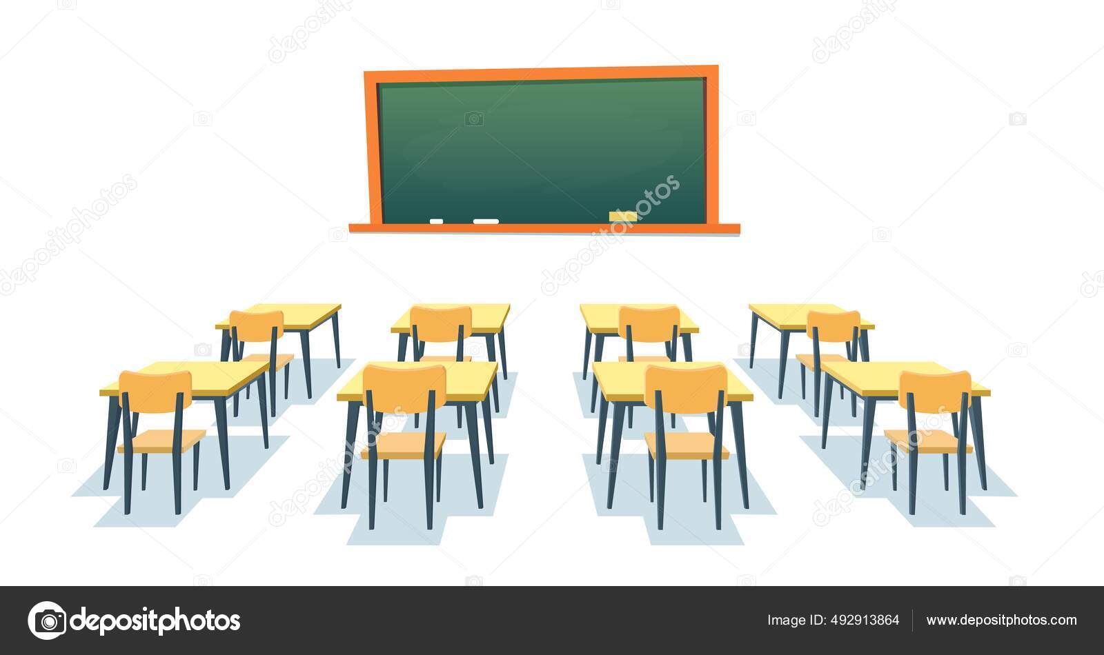 School desk isolated on white background Stock Vector by ©drogatnev ...