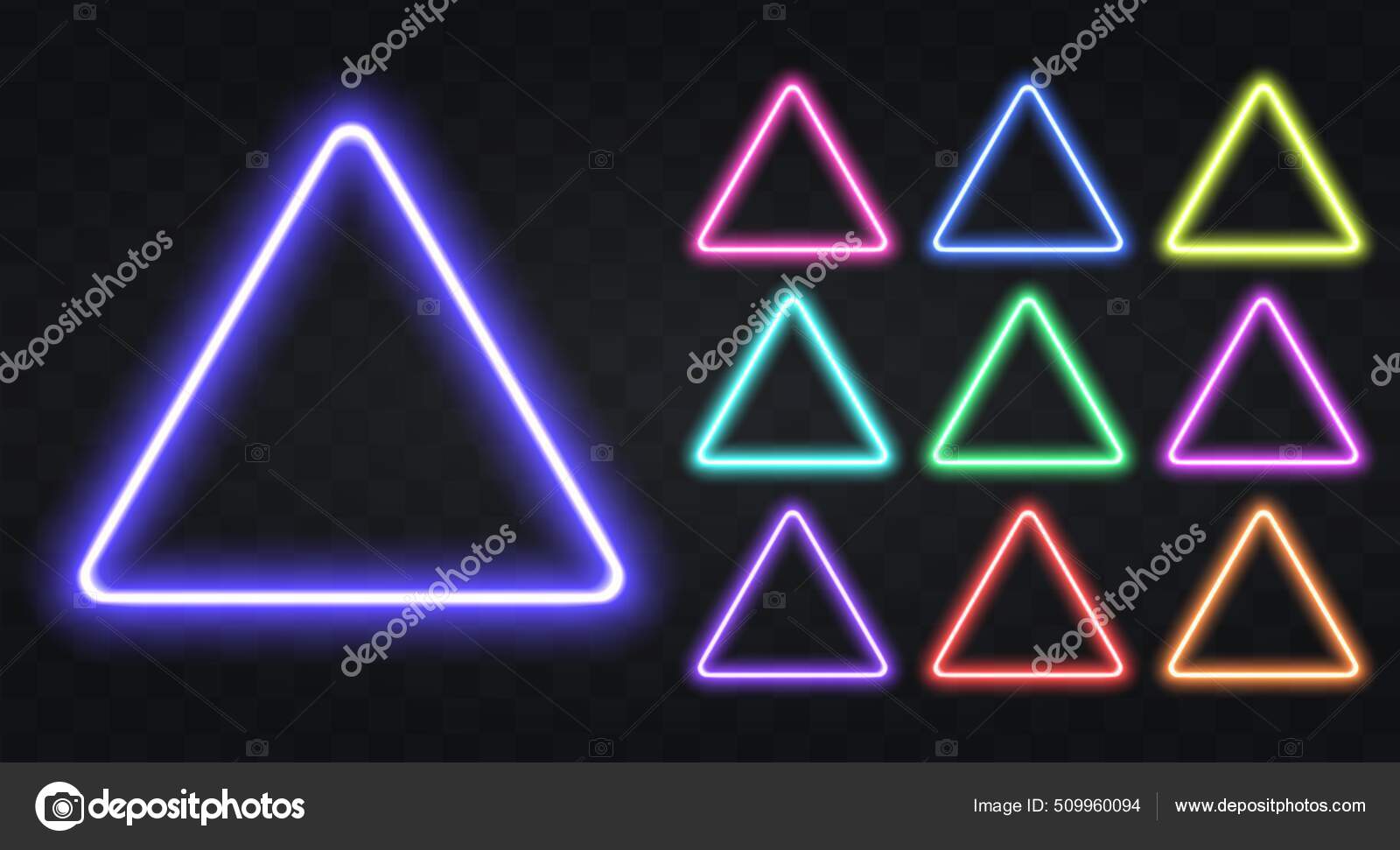 Neon triangle Border with copy space Stock Vector Image by ©drogatnev ...