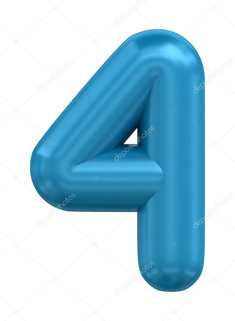 Three-dimensional number in blue — Stock Photo © Iraidka #121629474