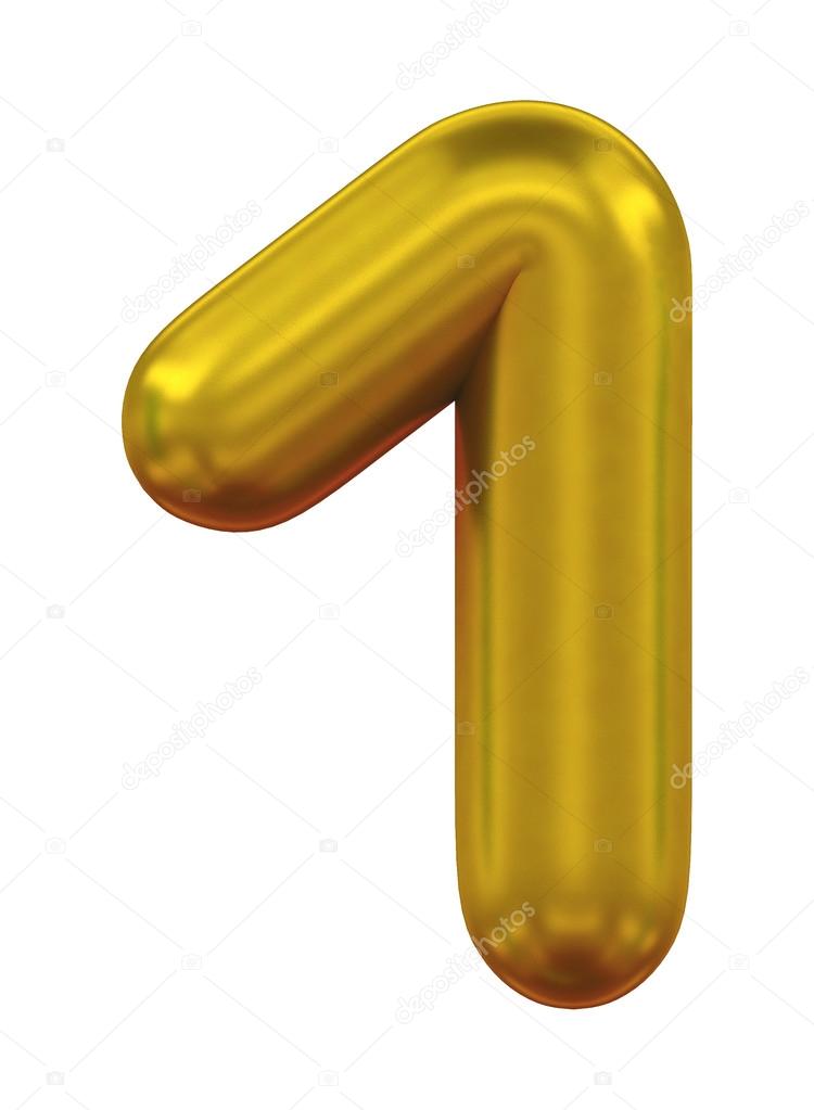 Three-dimensional number in gold — Stock Photo © Iraidka #122362624