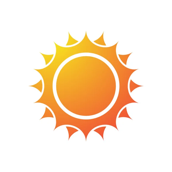 Sun and sea wave vector minimal icon - bright sunset symbol — Stock ...