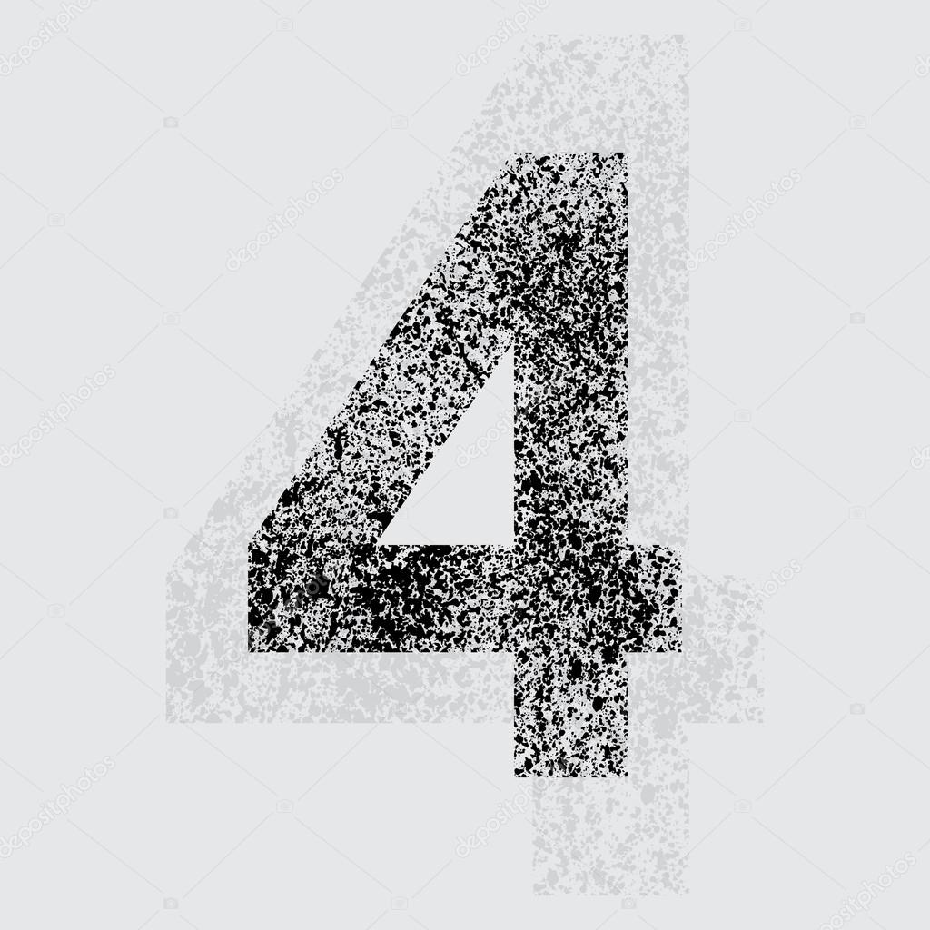 Number 4 Stock Vector by ©longquattro 84861652
