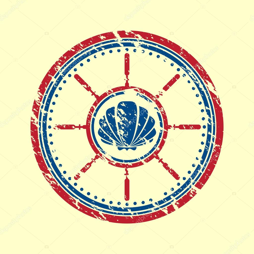 Shell symbol grunge Stock Vector by ©longquattro 97860724