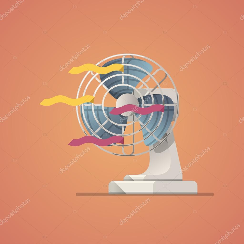 Cartoon electric fan Stock Vector Image by ©bubufr #115102510