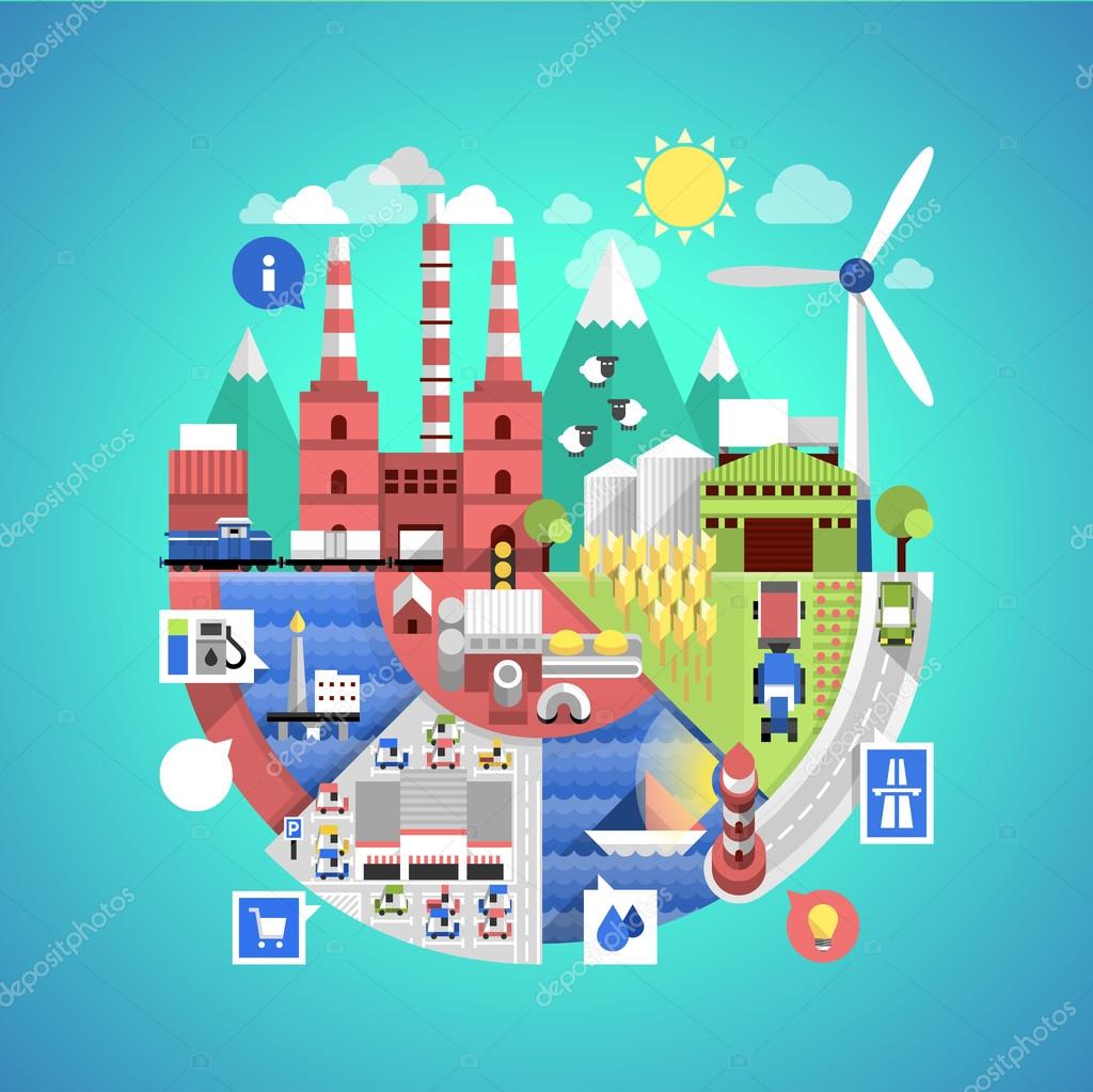 City info graphic, industry and ecology Stock Vector Image by ©bubufr ...