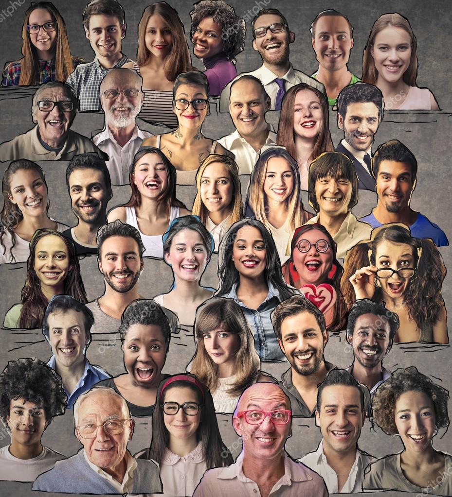 Collage de caras — Foto de stock #100919924 © olly18